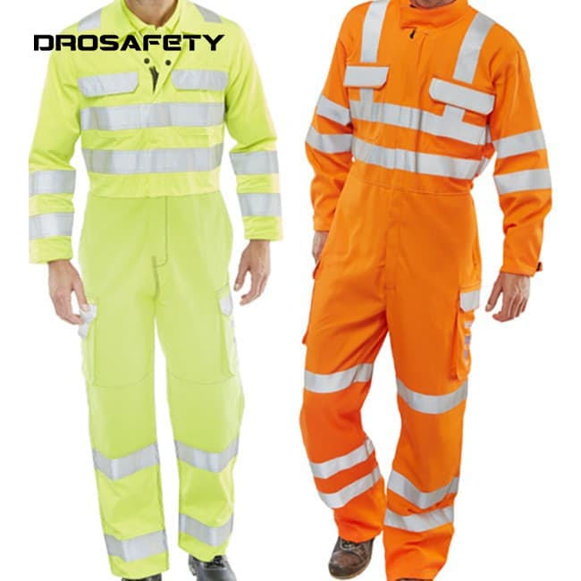 Highly Visible Flame Retardant Coverall With Reflective Trim
