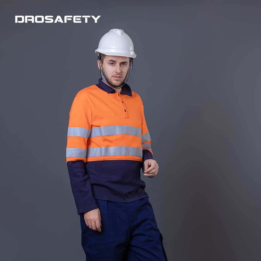 Hi Vis Workwear Polo Shirt with Pocket - DROTEX